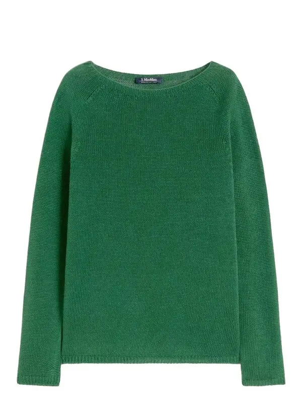 Max Mara Linen Yarn Sweater - Green
