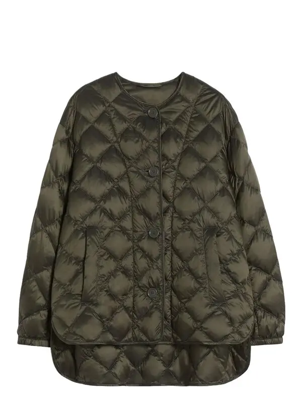 Max Mara Water-repellent Quilted Down Jacket - Dark Green