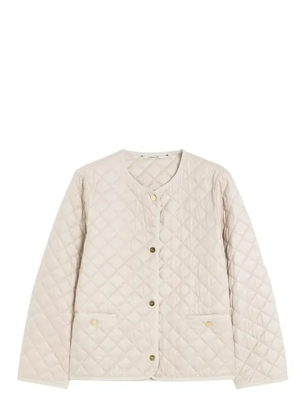 Max Mara Padded Water-repellent Canvas Jacket - Natural