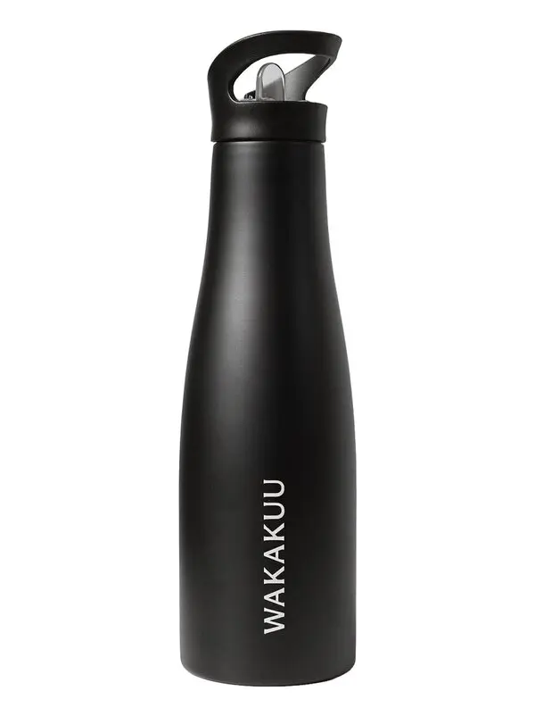 WAKAKUU Metal Water Bottle 600 Ml - Black