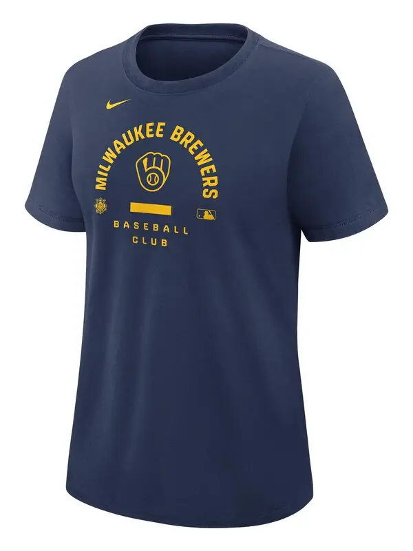 Nike Milwaukee Brewers Authentic Collection Early Work Dri-fit Mlb T-shirt - Blue