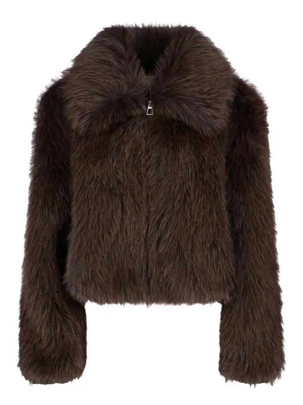 THE FRANKIE SHOP Faux Fur 'hope' Jacket - Brown