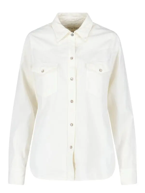 NILI LOTAN Travis Shirt - Cream
