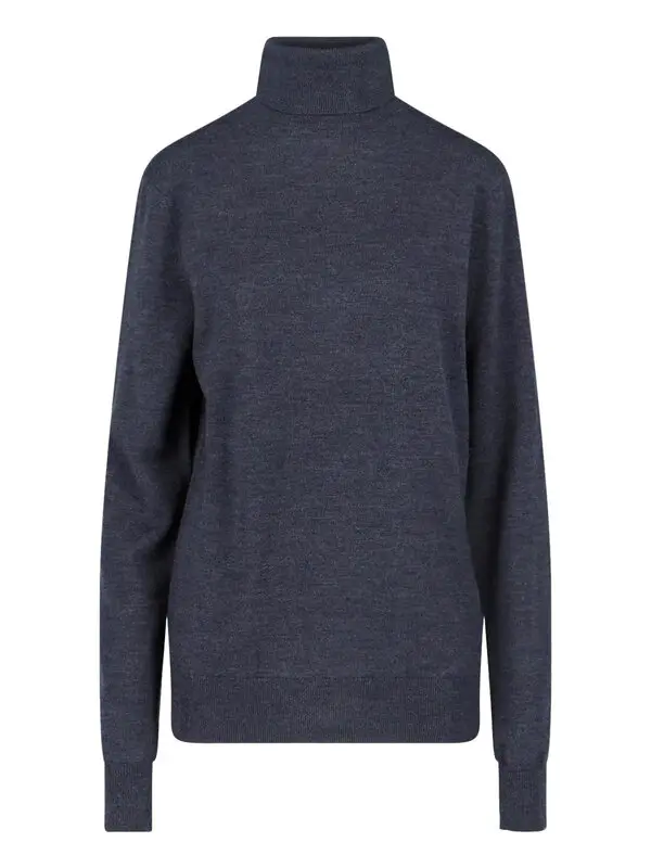 THE FRANKIE SHOP Eve' High Neck Sweater - Gray
