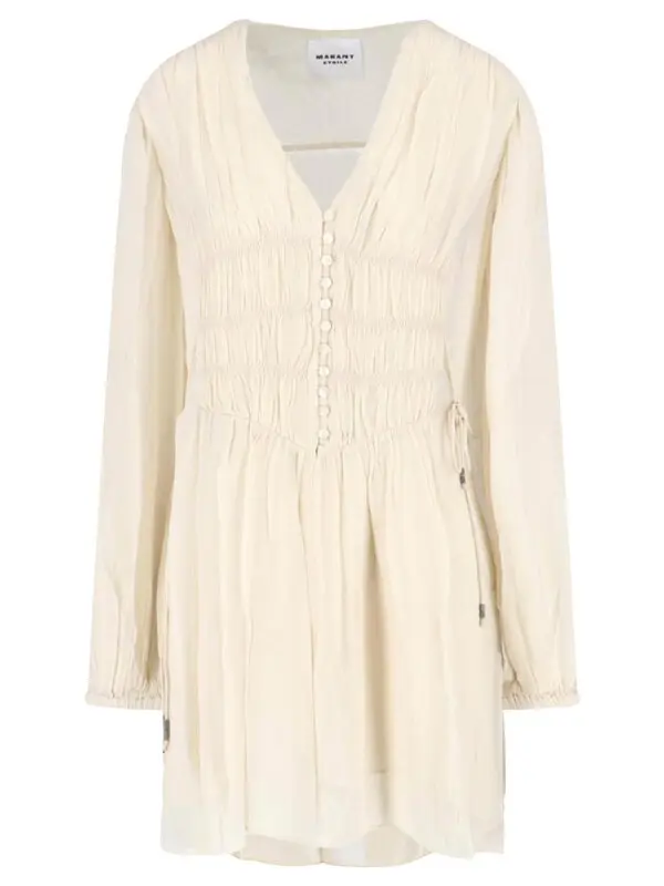 Isabel Marant Loriena Mini Dress - Cream