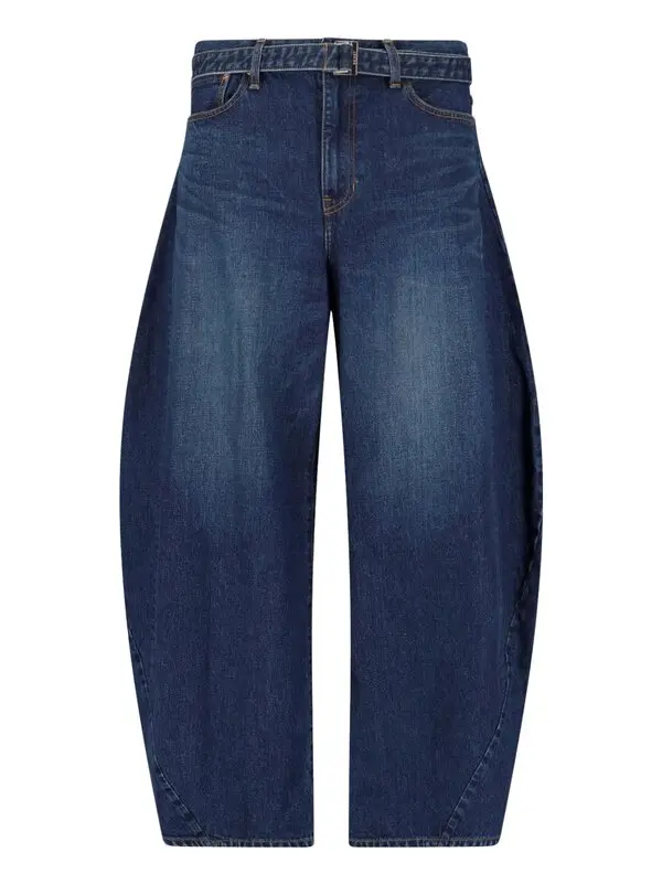 Sacai Wide Barrel Jeans - Blue