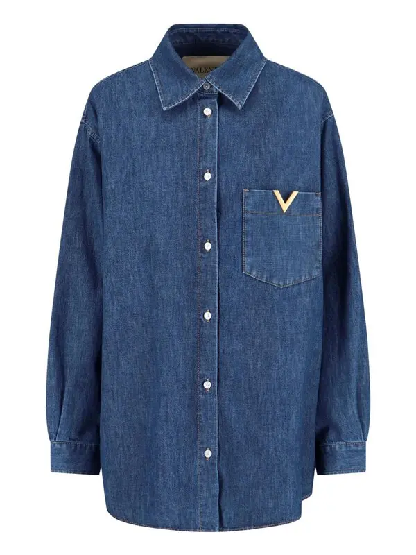 Valentino Garavani Vgold Shirt - Blue