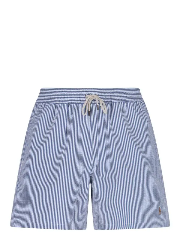 Polo Ralph Lauren Striped Swimsuit Shorts - Blue
