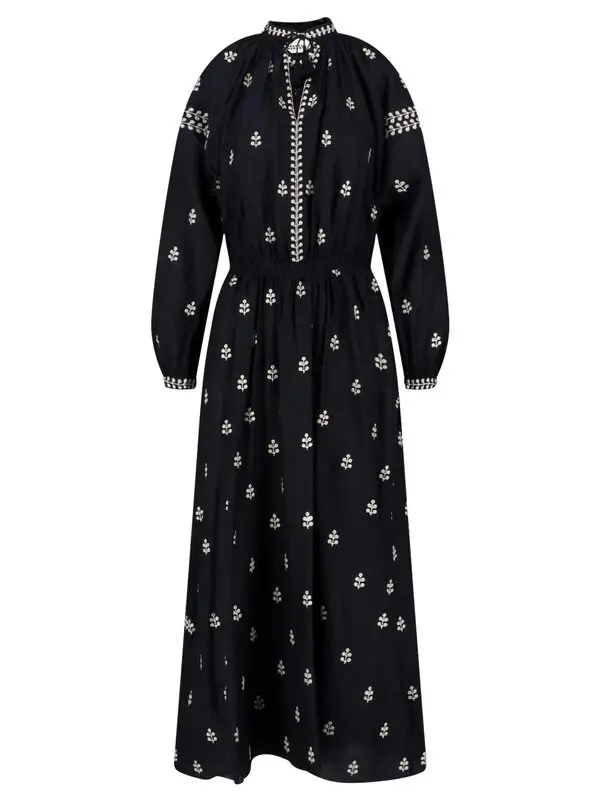 Isabel Marant Rodilia Silk Maxi Dress - Black
