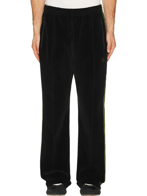 Needles Bootcut Track Pant Cpe Velour In - Black
