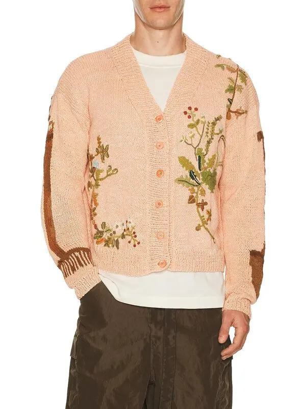 STORY MFG. Hand Knit Sunwell Cardigan - Pink Diggin' The Earth