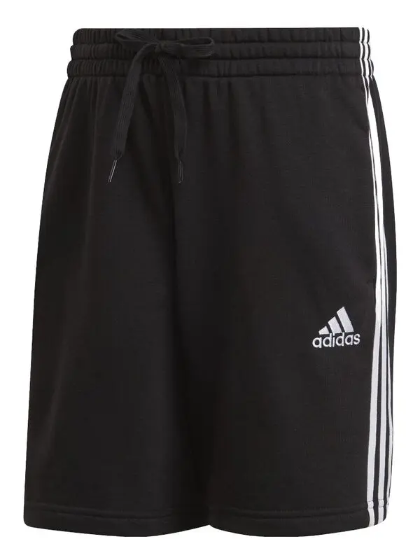 Adidas Essentials French Terry 3-stripes Shorts - Black / White
