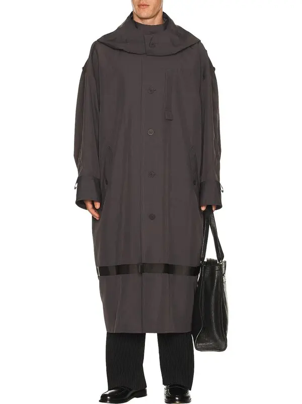 Issey Miyake Carrier Carried Coat - Charcoal