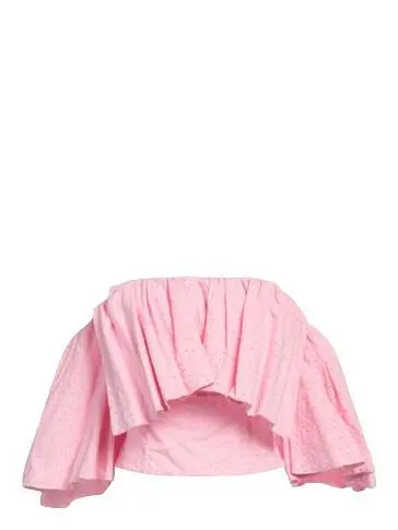 Dixie Cotton Off-the-shoulder Top - Pink
