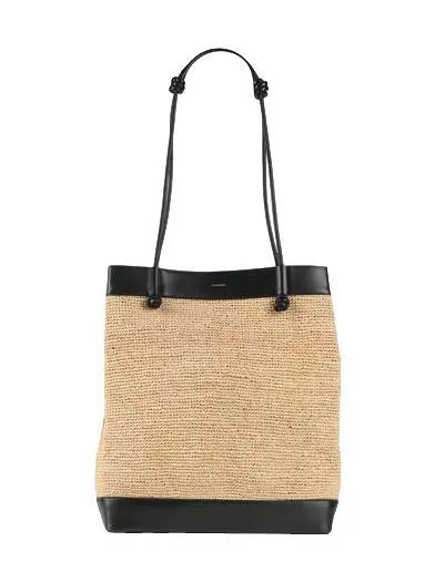 JIL SANDER Large Two-tone Shopper Bag - Beige