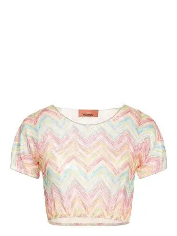 Missoni Signature Print Knit Crop Top - Orange