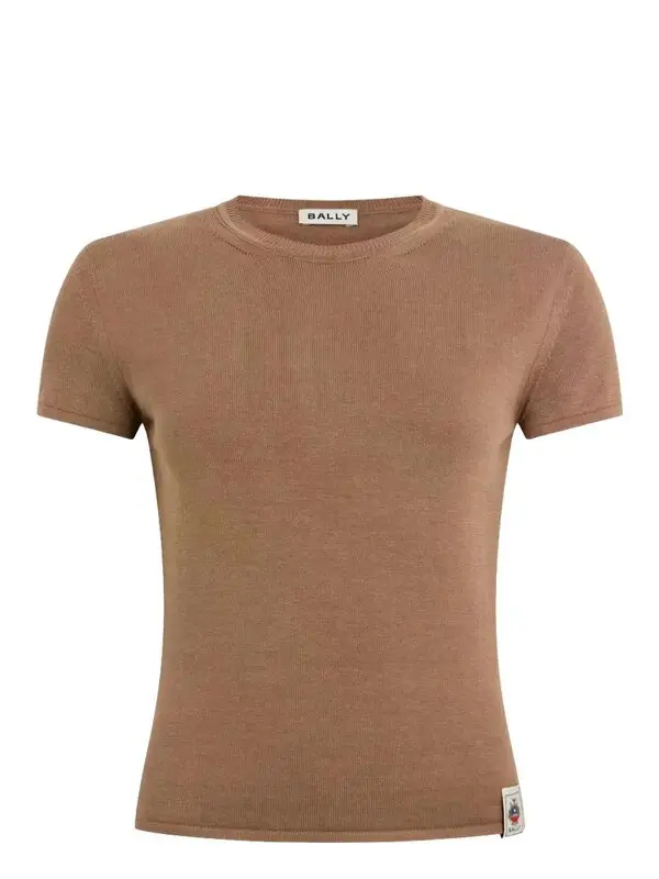Bally Short-sleeved Knitted T-shirt - Brown