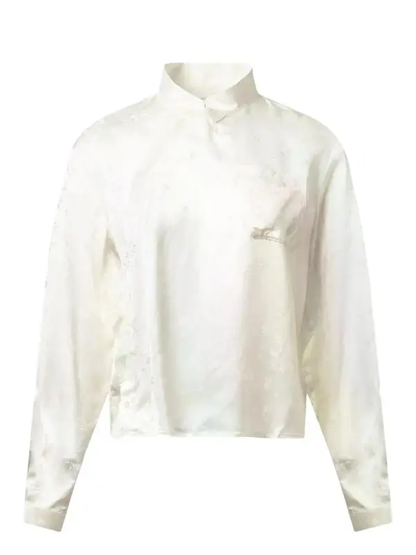 SELF-PORTRAIT Satin Blouse - Neutrals