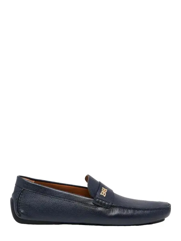 Bally B-chain Grained Leather Loafers - Blue