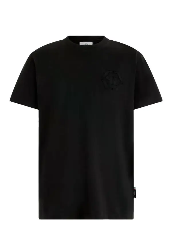 Philipp Plein Logo-embroidered T-shirt - Black