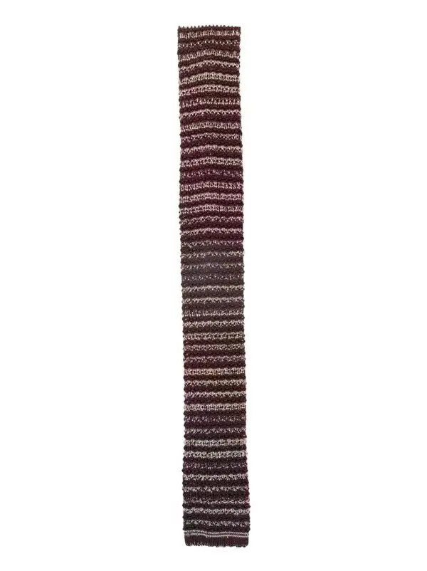 ALYSI Striped Tie - Red