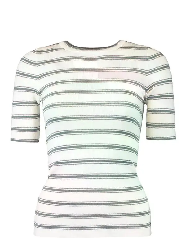 Brunello Cucinelli Striped Short-sleeved T-shirt - White