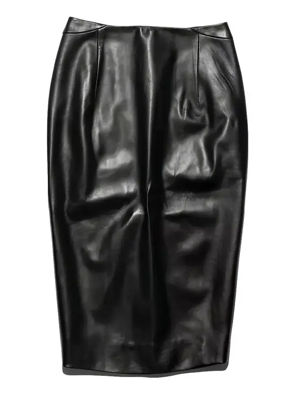 Enfants Riches Déprimés Leather Midi Skirt - Black