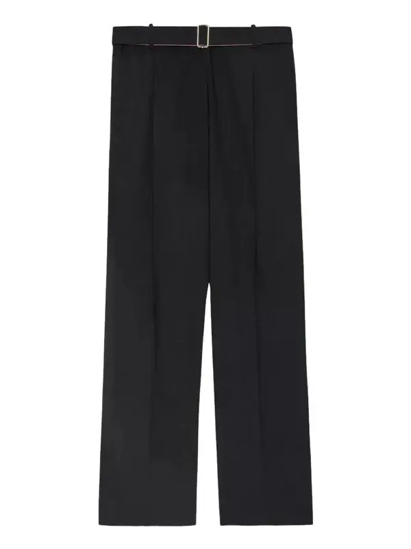 MSGM Belted-waist Tailored Trousers - Black