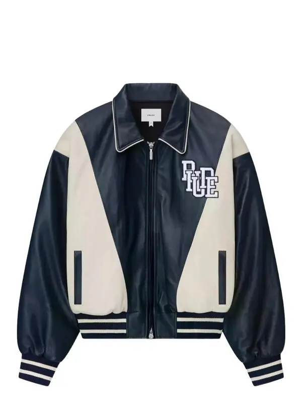 Rhude Heaven On Earth Colourblock Zip Bomber Jacket - Blue