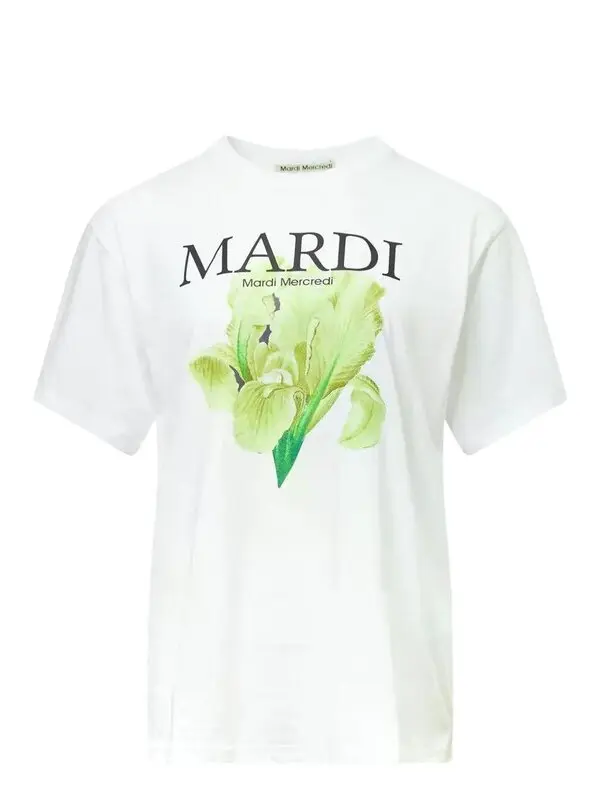 MARDI MERCREDI LES PETITES Lilies-print T-shirt - White