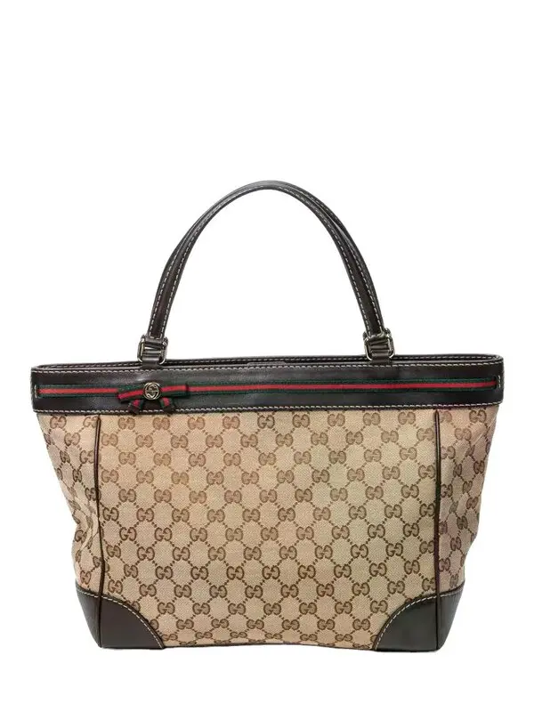 Gucci Web Mayfair Patterned Tote Bag - Neutrals
