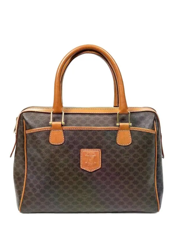 Celine Boston Macadam Canvas Tote Bag - Brown