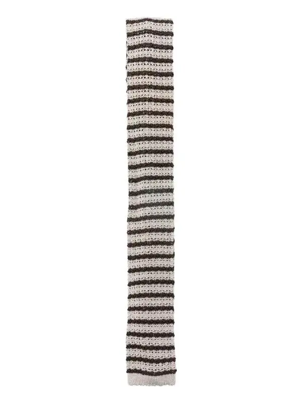 ALYSI Striped Tie - Neutrals