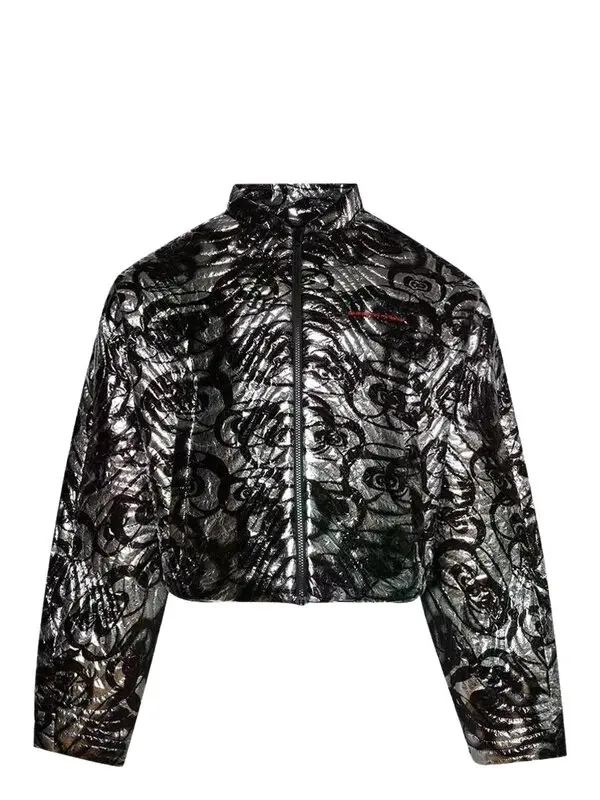 RRR123 Metallic Print Jacket - Silver