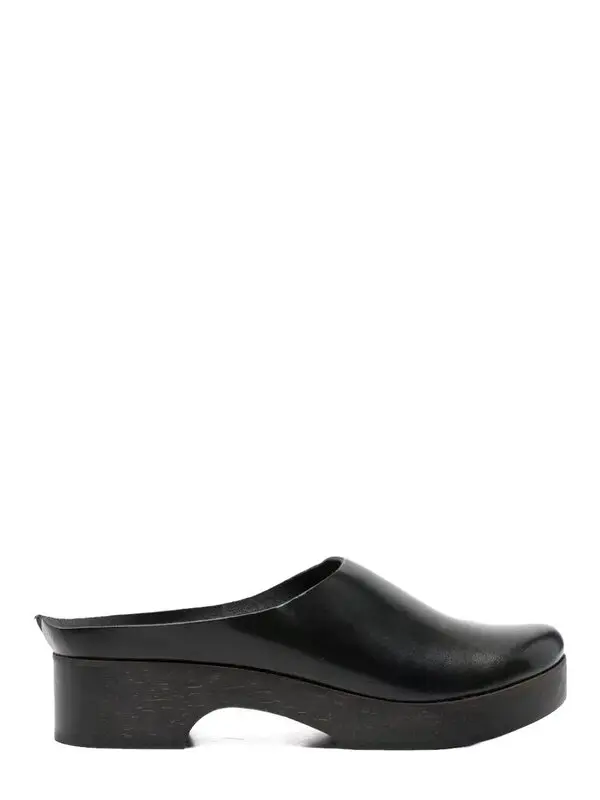 DANIELA GREGIS Leather Mules - Black