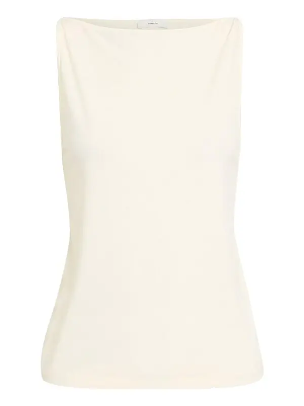 Vince Stretch-jersey Top - Ivory