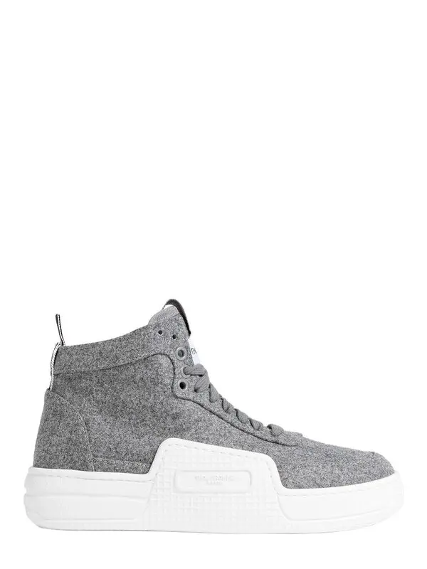 Thom Browne Flannel High-top Sneakers - Gray