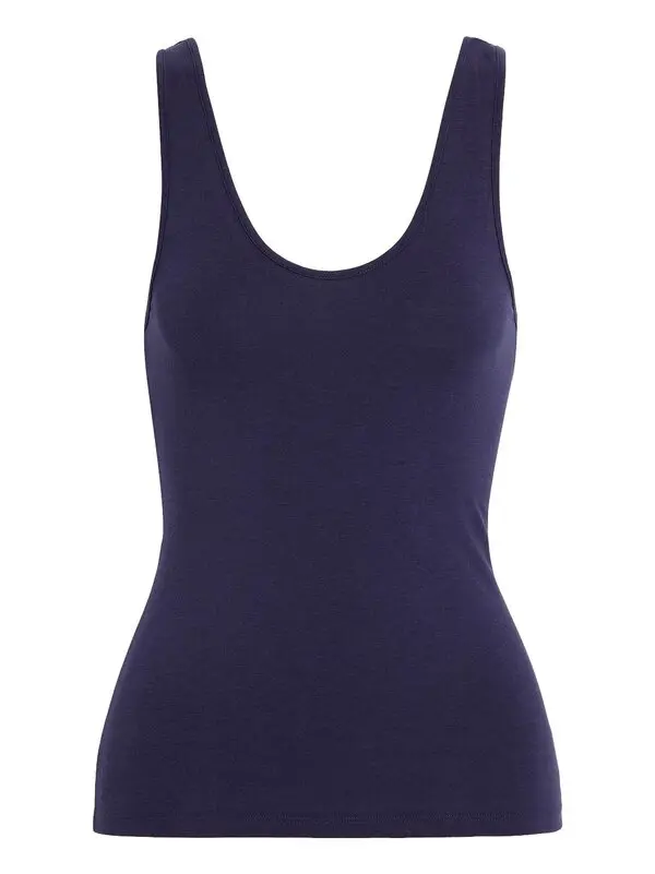 Another Tomorrow Stretch Jersey Tank - Indigo