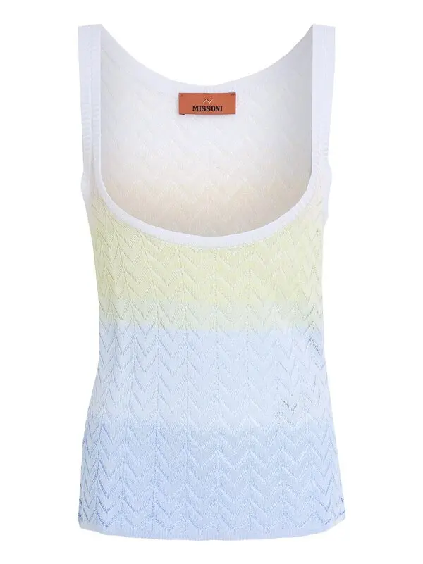 Missoni Crochet-knit Tank - Light Blue