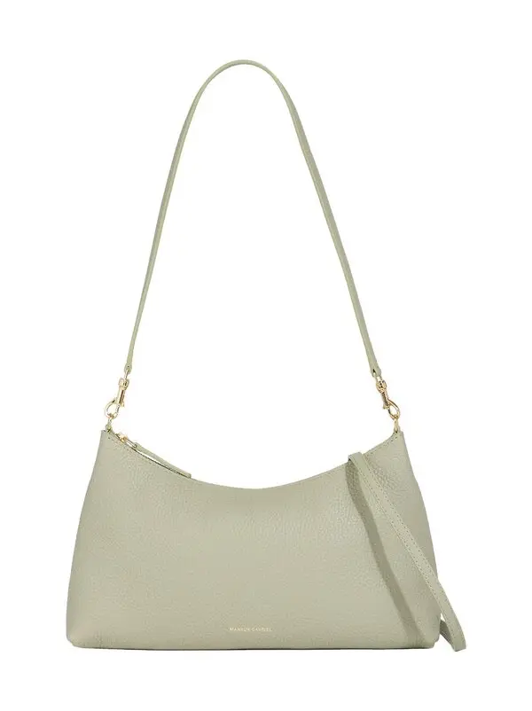 MANSUR GAVRIEL Rhea Pebbled Leather Shoulder Bag - Sage Green