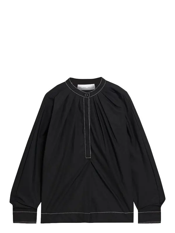 Proenza Schouler Carter Cotton-poplin Blouse - Black