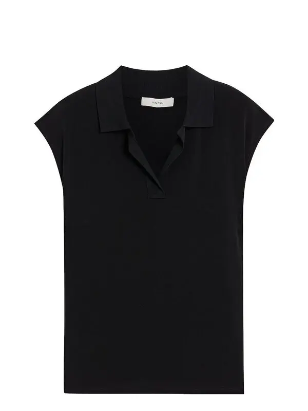 Vince Stretch-jersey Top - Black