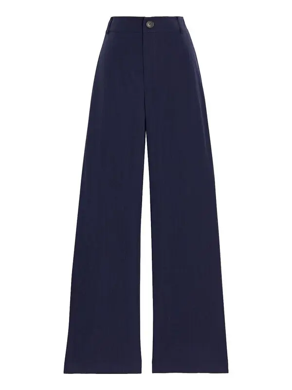 Vince Tencel™ Lyocell-blend Wide-leg Pants - Navy