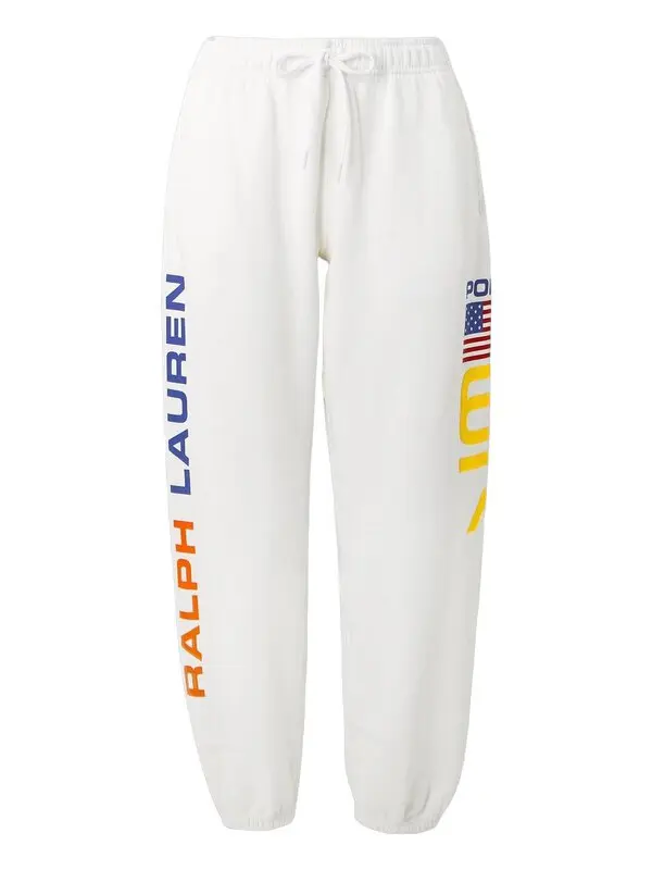 Polo Ralph Lauren Printed Cotton-blend Fleece Sweatpants - White