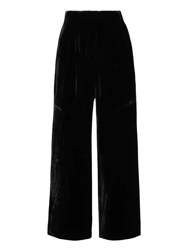 Ulla Johnson Veronica Velvet Wide-leg Pants - Black