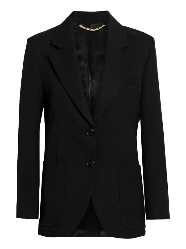 Victoria Beckham Grain De Poudre Blazer - Black