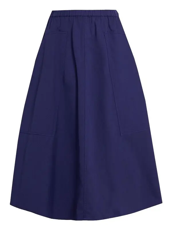 Vince Cotton-blend Twill Midi Skirt - Purple