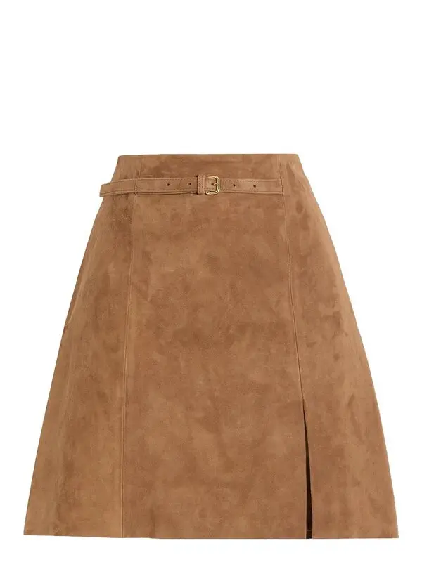 Vince Suede Mini Skirt - Light Brown