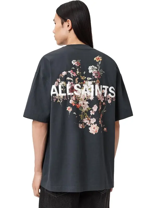 ALLSAINTS Valen Oversized Graphic T-shirt - Black