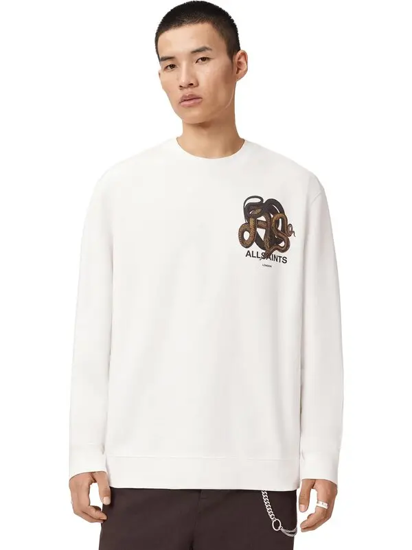 ALLSAINTS Reticulate Graphic Sweatshirt - Chalk White
